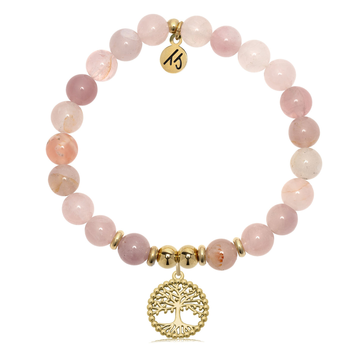 Gold Collection - Madagascar Quartz Gemstone Bracelet with Family Tree ...