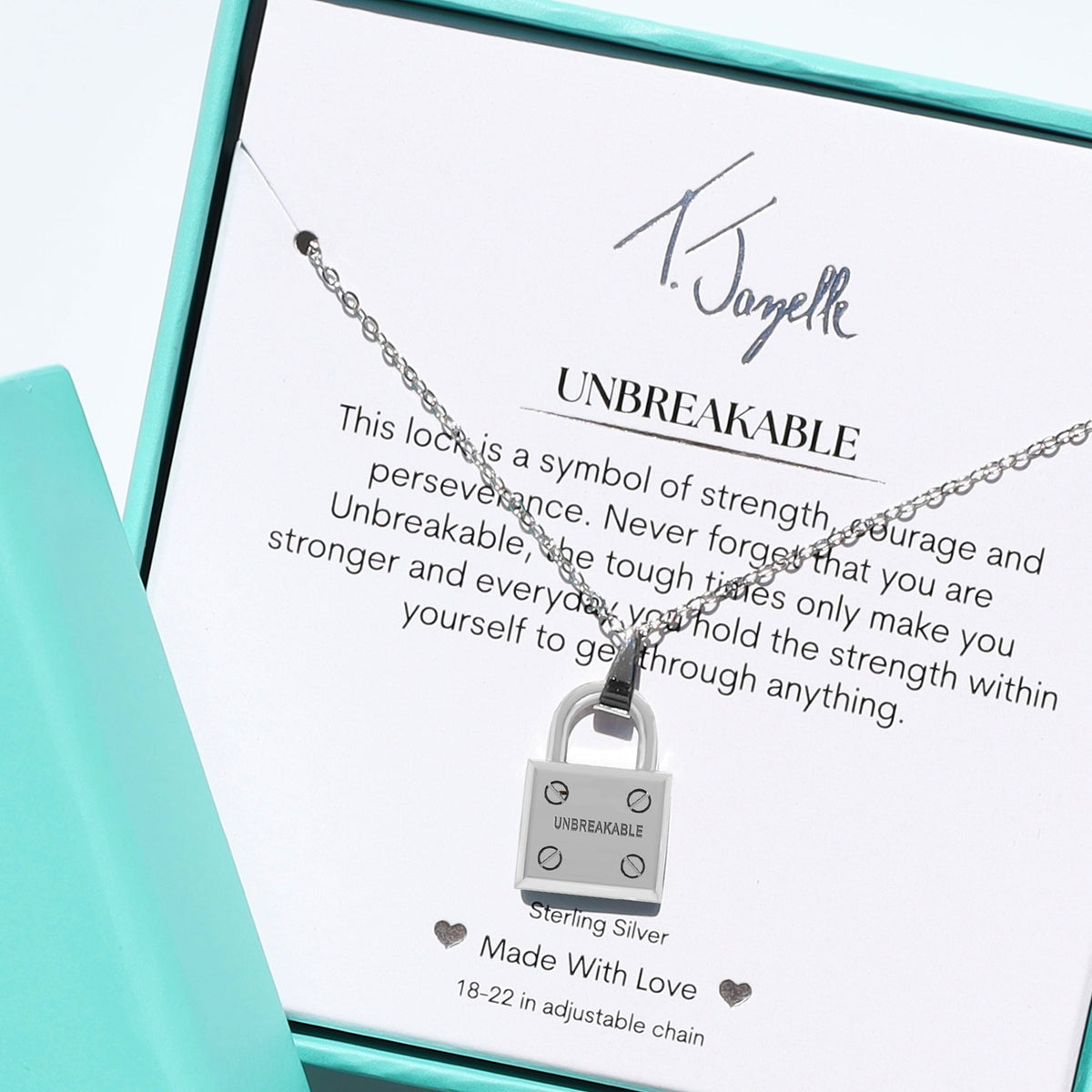 Unbreakable Sterling Silver Charm Necklace | T. Jazelle